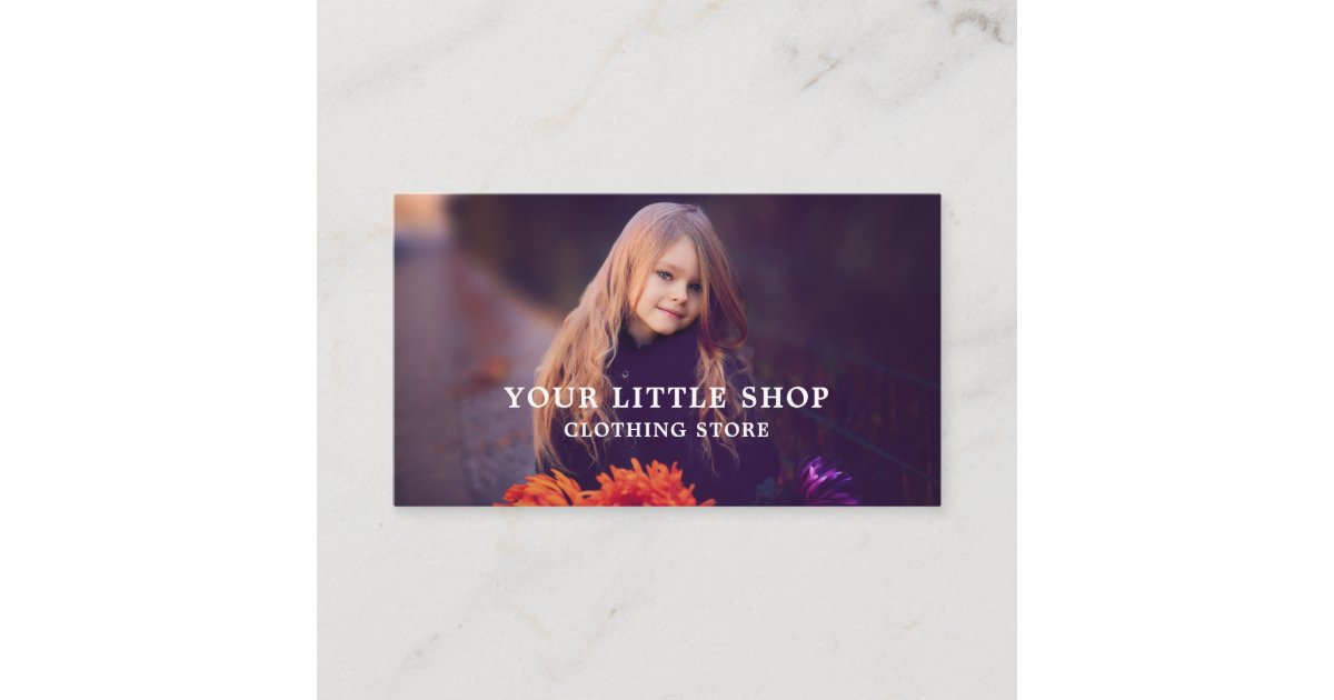 Sweet Girl, Children's Clothing Store Business Card | Zazzle