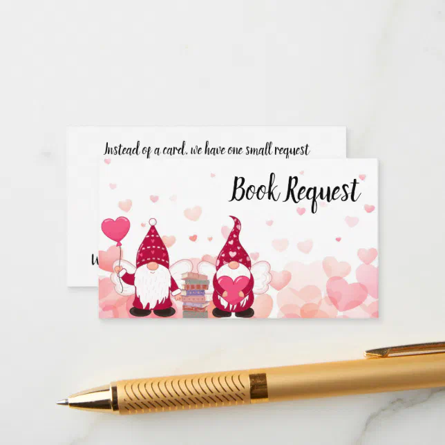 Sweet Gnome Baby Shower Book Request Enclosure Card | Zazzle