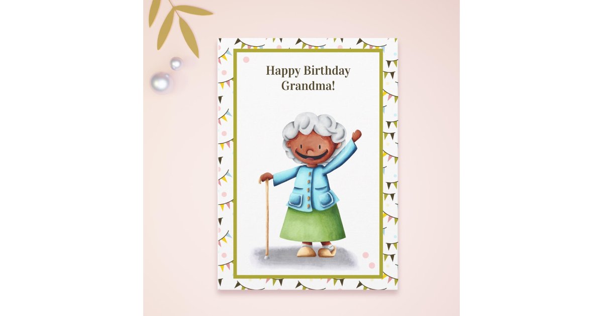 Sweet Grandmother Personalized Birthday Card | Zazzle