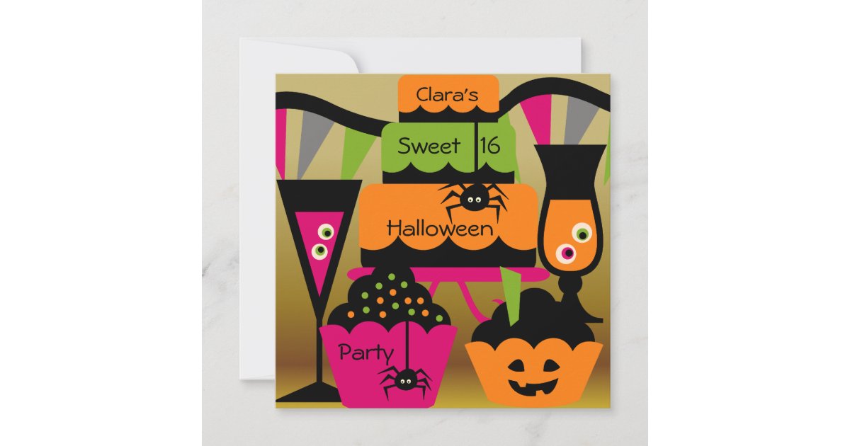 Sweet Halloween Party Invitations | Zazzle