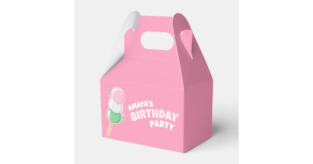 Sweet Hanami Dango Birthday Party Favor Boxes | Zazzle