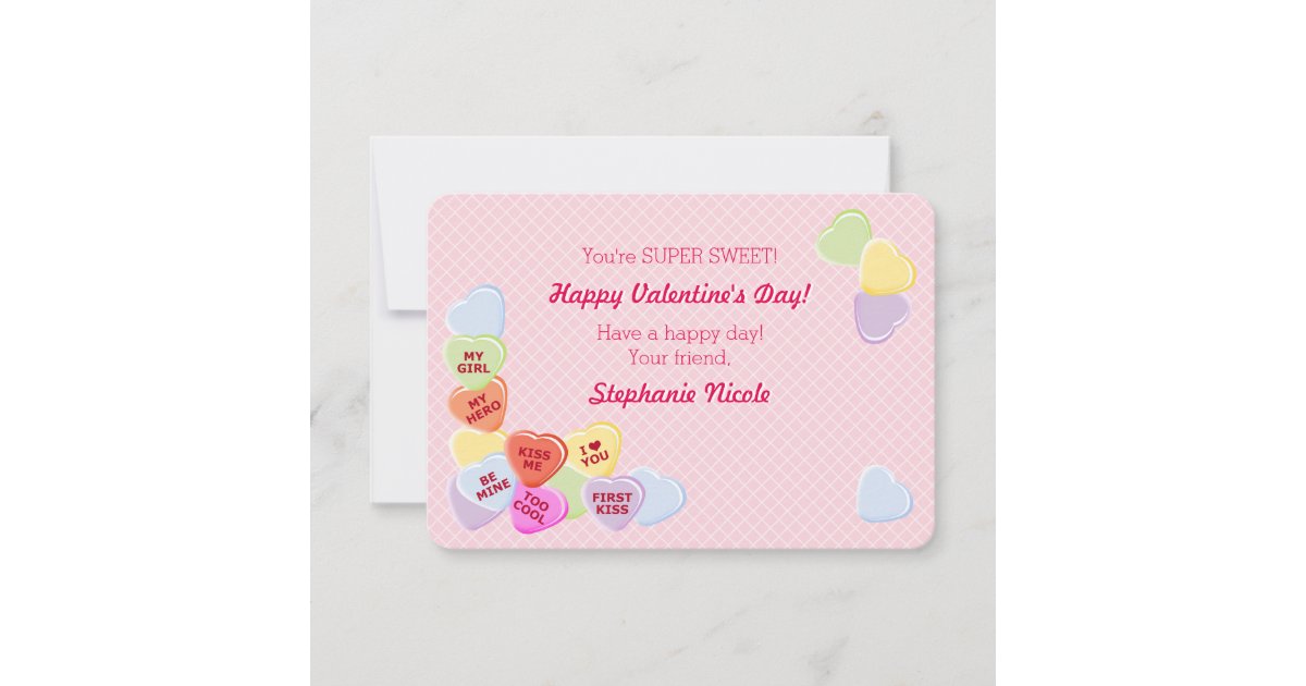 Sweet Hearts Valentines Candy Invitation | Zazzle
