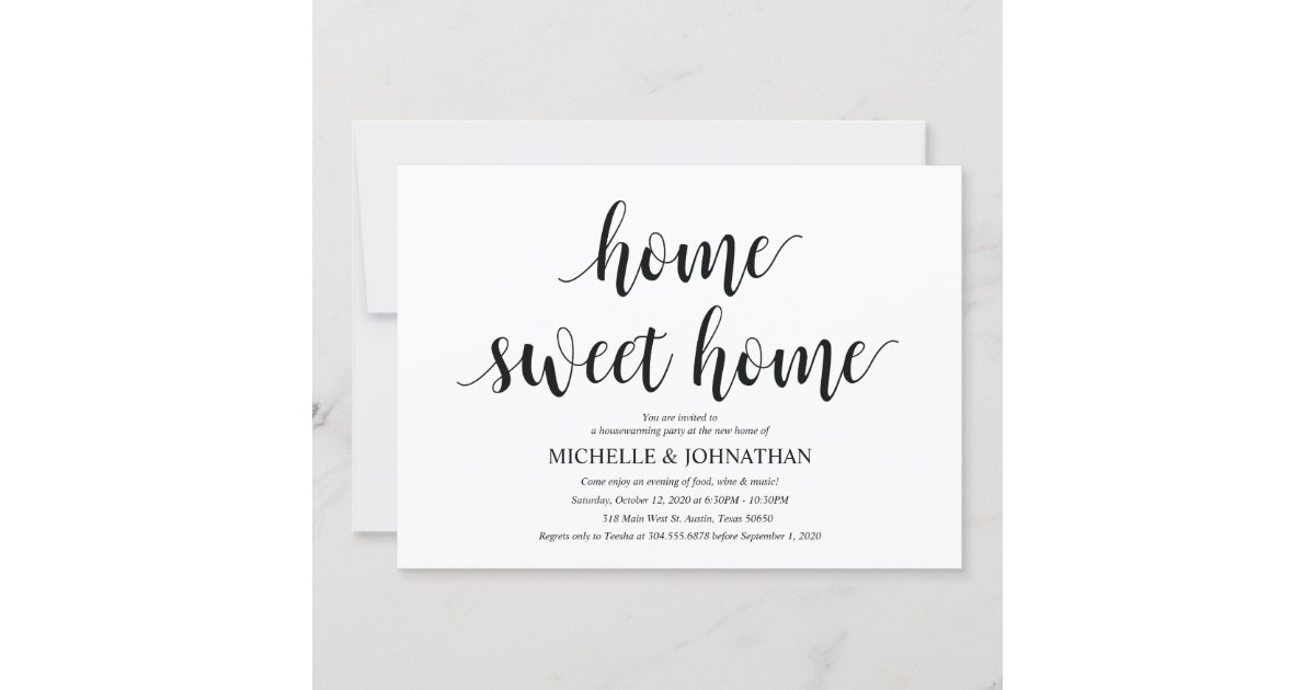 Sweet home Housewarming party invitation cards | Zazzle