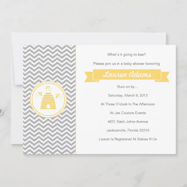 Sweet Honey Baby Shower Invitation | Zazzle