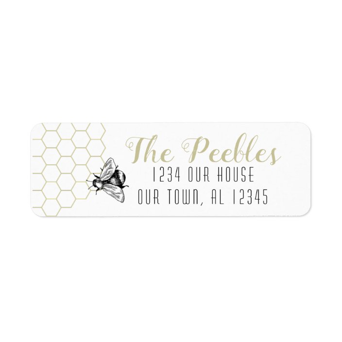 Sweet Honey Bee Custom Address Labels | Zazzle.com