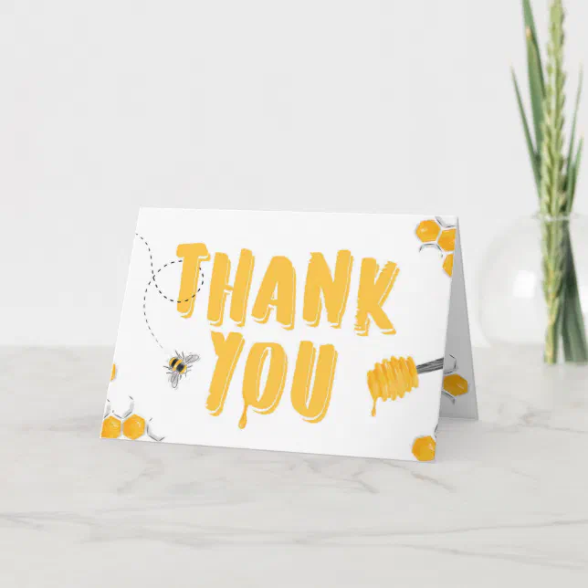 Sweet Honey Bee Thank You Card | Zazzle