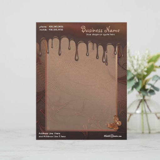 Sweet Indulgence Chocolate Letterhead | Zazzle