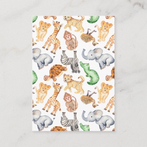 Sweet Jungle Safari Bring a Book Card Baby Shower | Zazzle
