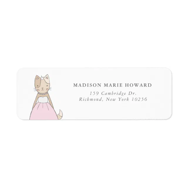 Sweet Kitty Cat Return Address Labels | Zazzle
