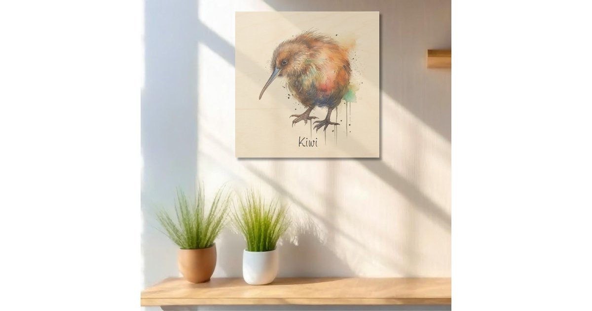 Sweet Kiwi, custom Wood Wall Art | Zazzle