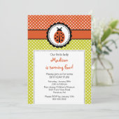 Sweet Ladybugs Birthday Invitation Polka Dots | Zazzle