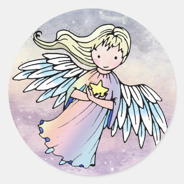 Sweet Little Angel Stickers | Zazzle