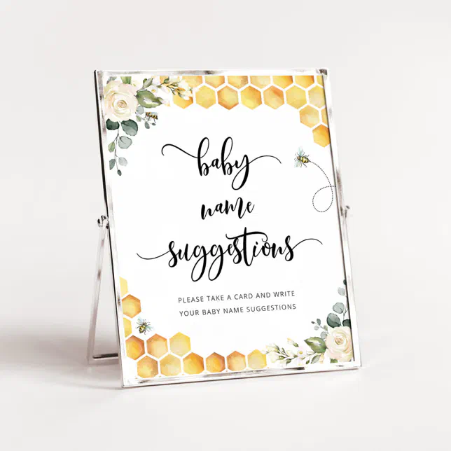 Sweet little bee Baby name suggestions Poster | Zazzle