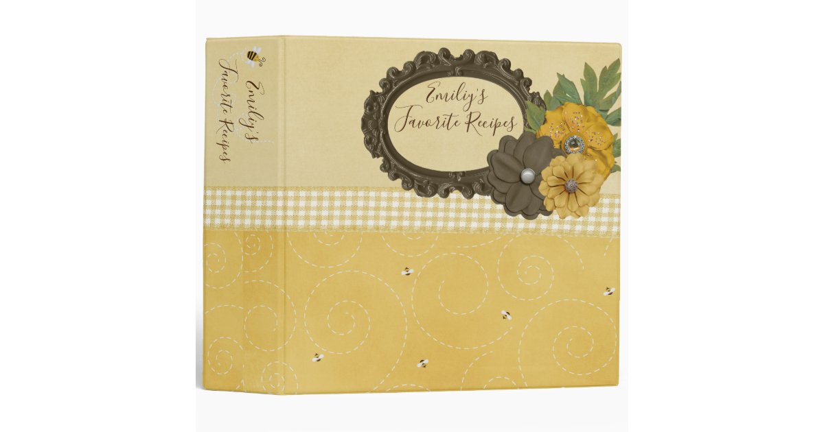 Sweet Little Bee Recipe Binder | Zazzle