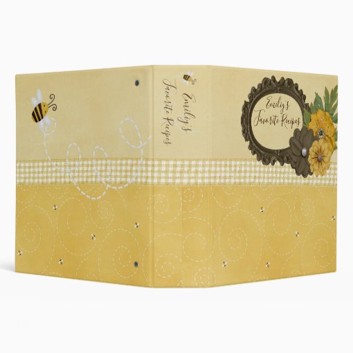 Sweet Little Bee Recipe Binder | Zazzle