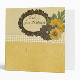 Sweet Little Bee Recipe Binder | Zazzle