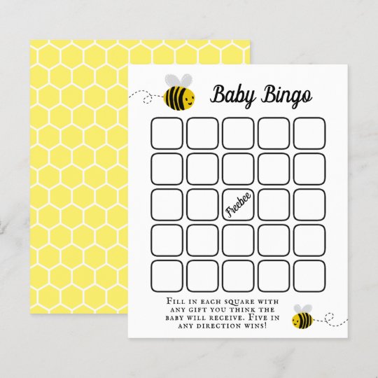 Sweet Little Honey Bee Baby Shower Bingo | Zazzle.com