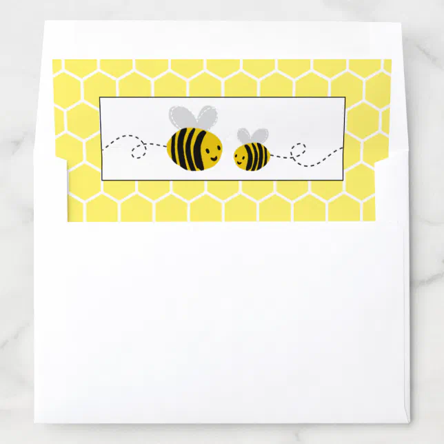 Sweet Little Honey Bee Envelope Liner | Zazzle