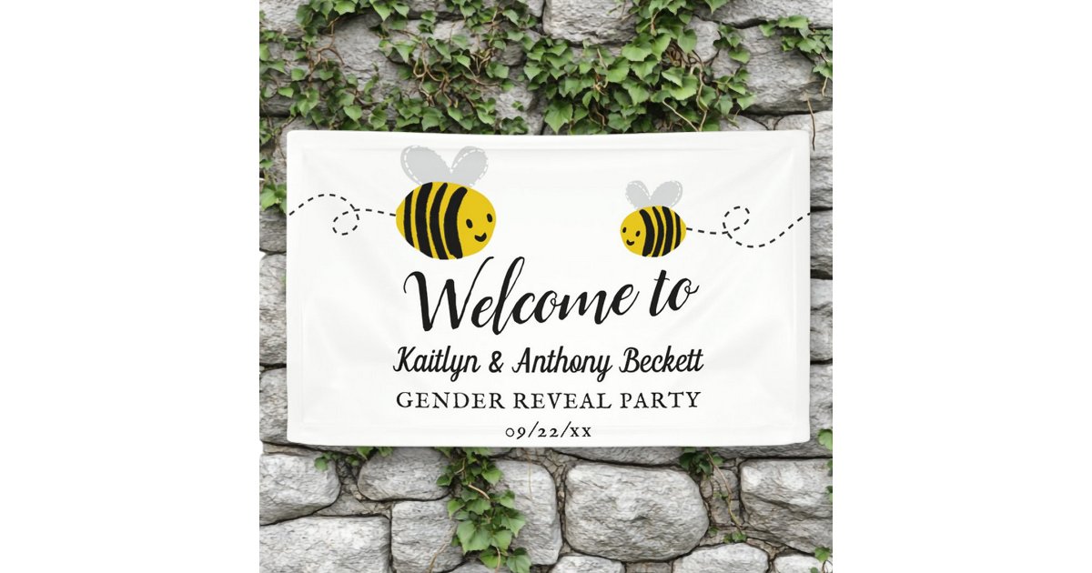 Sweet Little Honey Bee Party Welcome Banner | Zazzle