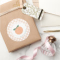 Sweet Little Peach Baby Shower Classic Round Sticker | Zazzle