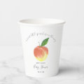 Sweet Little Peach Baby Shower Paper Cups | Zazzle