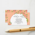 Sweet Little Peach Books for Baby Ticket Enclosure Card | Zazzle