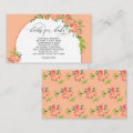 Sweet Little Peach Books for Baby Ticket Enclosure Card | Zazzle