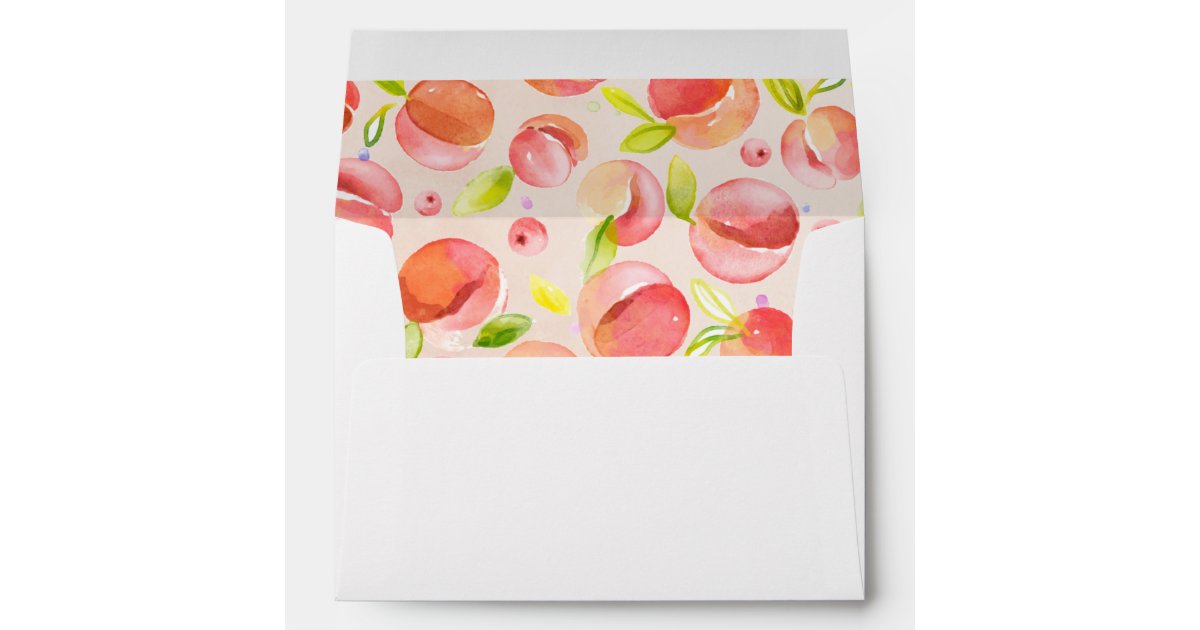 Sweet little peach envelopes | Zazzle