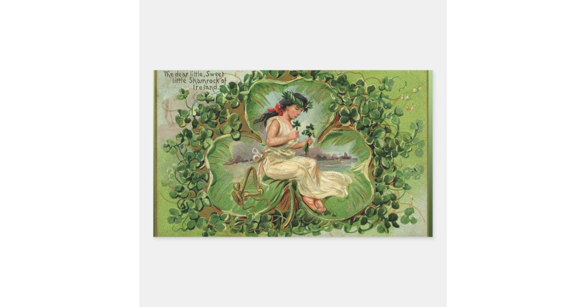 Sweet Little Shamrock Sticker | Zazzle