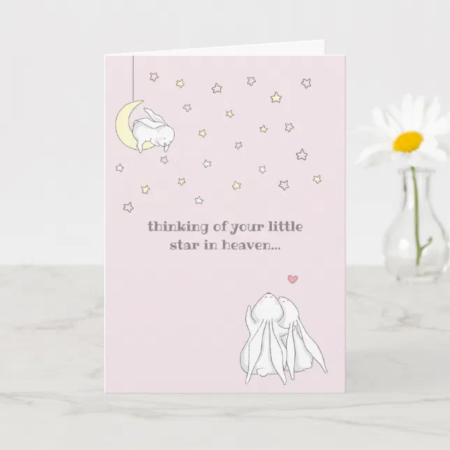 Sweet Little Star in Heaven Loss of Child Sympathy Card | Zazzle