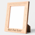 Sweet Message Best Dad Ever Fathers Day Gift Engraved Frames | Zazzle