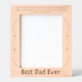 Sweet Message Best Dad Ever Fathers Day Gift Engraved Frames | Zazzle