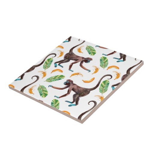 Sweet Monkeys Juggling Bananas Ceramic Tile | Zazzle