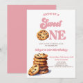 Sweet One Cookies and Milk 1st Birthday Party Invitation | Zazzle