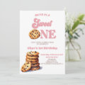 Sweet One Cookies and Milk 1st Birthday Party Invitation | Zazzle