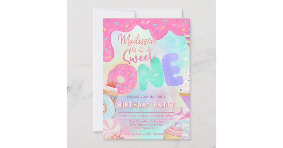 Sweet one invitation | Zazzle