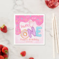 Sweet One Pink Frosting Girl's First Birthday Napk Napkins | Zazzle