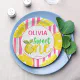 Sweet one pink lemonade birthday party paper plates | Zazzle