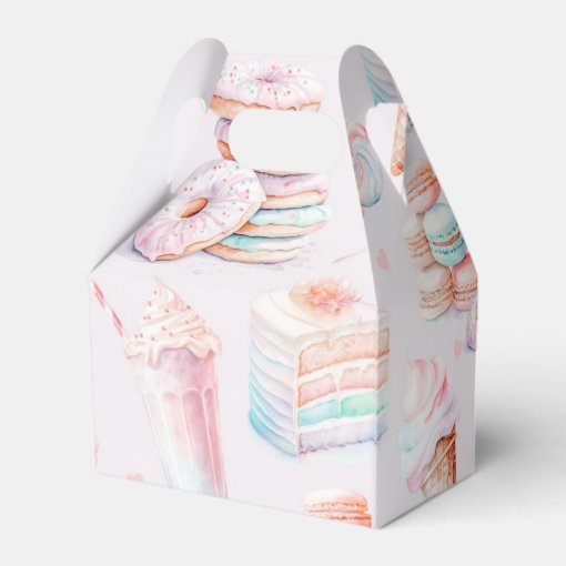 Sweet One sweets pastel birthday party Favor Boxes | Zazzle