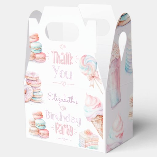 Sweet One sweets pastel birthday party Favor Boxes | Zazzle