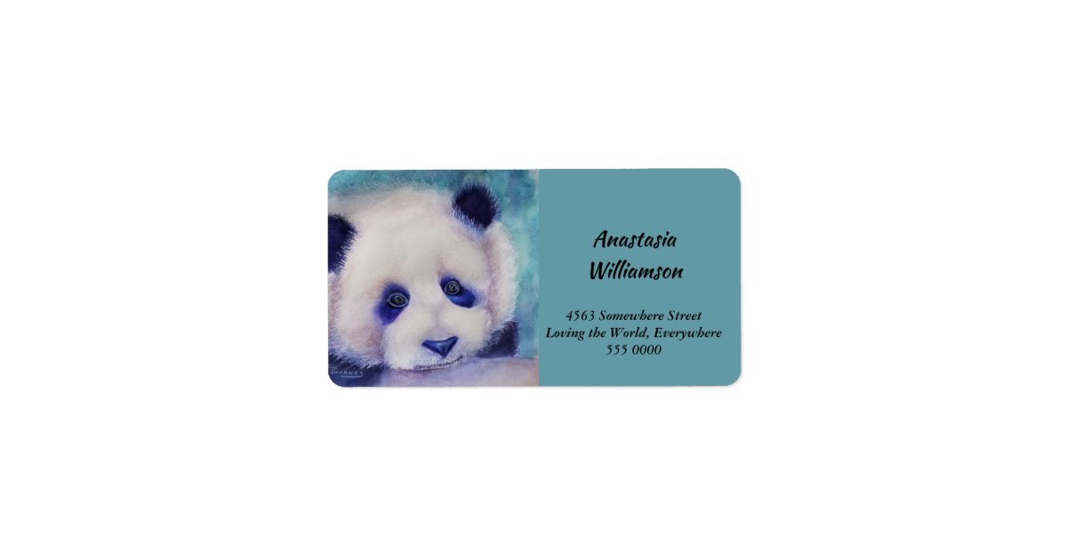 SWEET PANDA BEAR ADDRESS LABEL | Zazzle