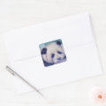 SWEET PANDA SQUARE STICKER | Zazzle