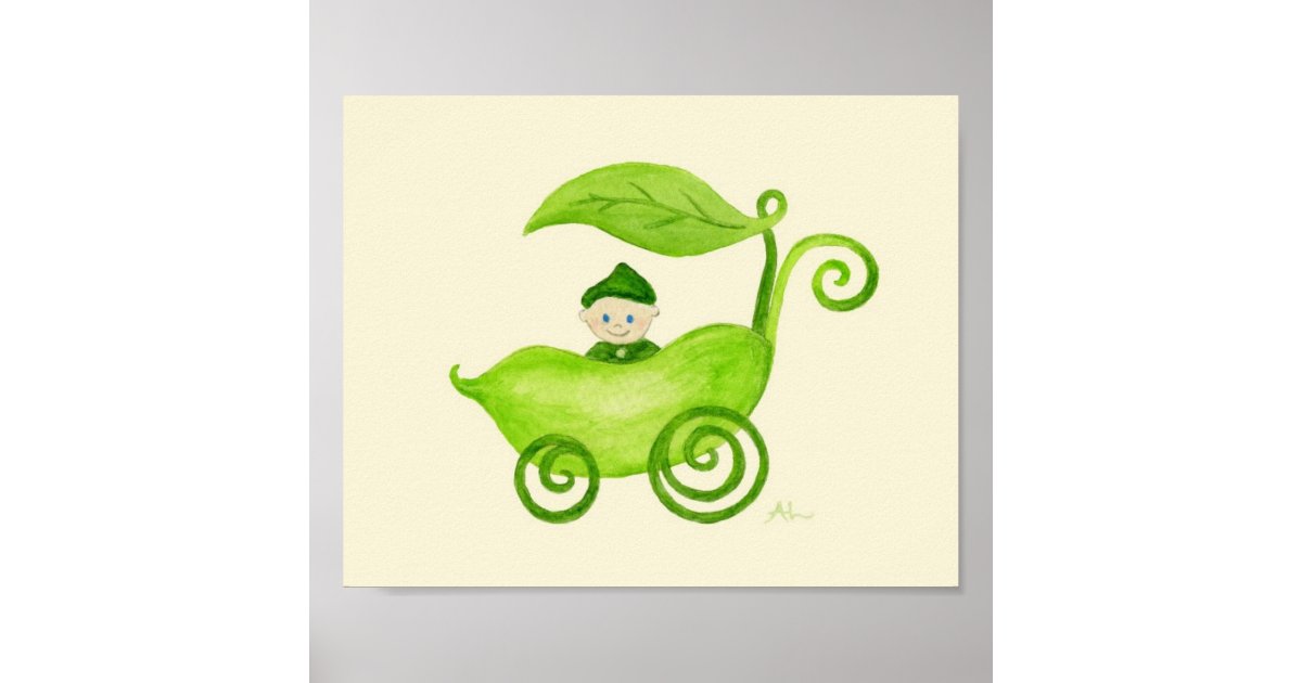 Sweet Pea Boy art poster print | Zazzle