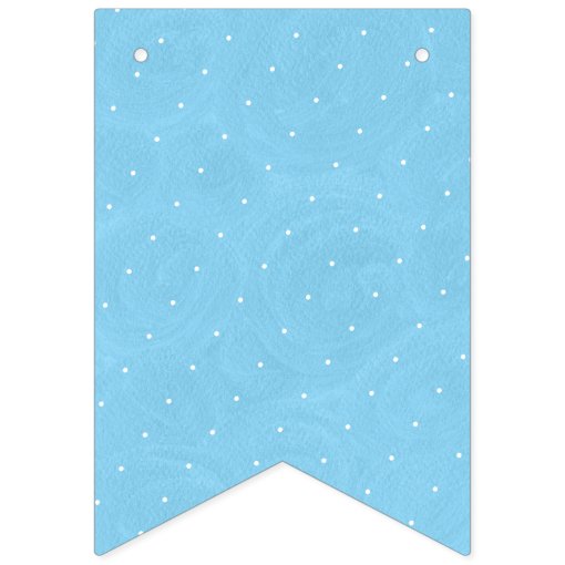 Sweet Pea Tea Birthday –Blue Polka-Dot Bunting Flags | Zazzle
