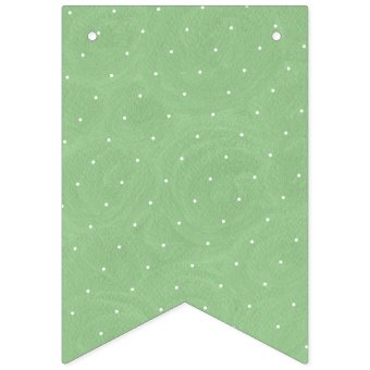 Sweet Pea Tea Birthday –Green Polka-Dot Bunting Flags | Zazzle