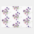 Sweet Pea Wrapping Paper Flat Sheet Set of 3 | Zazzle