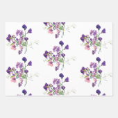 Sweet Pea Wrapping Paper Flat Sheet Set of 3 | Zazzle