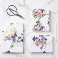 Sweet Pea Wrapping Paper Flat Sheet Set of 3 | Zazzle