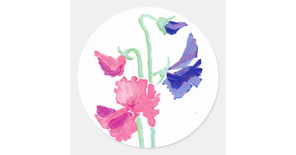 Sweet Peas Stickers | Zazzle