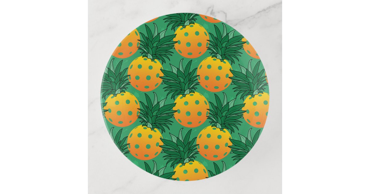 Sweet pineapple pickleball trinket tray | Zazzle